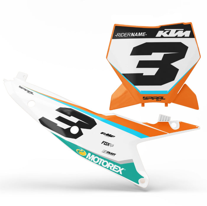 KTM // Blue Orange Motocross Graphics Kit by SpiralGFX