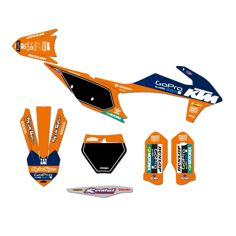 KTM // Factory Orange OTS Motocross Graphics Kit by SpiralGFX
